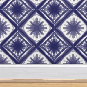Spoonflower Shibori Tie Dye 100% Natural Sisal Grasscloth Wallcovering