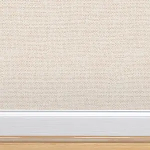 Spoonflower Cream And Blush Woven Textured Solid 100% Natural Sisal Grasscloth Wallcovering