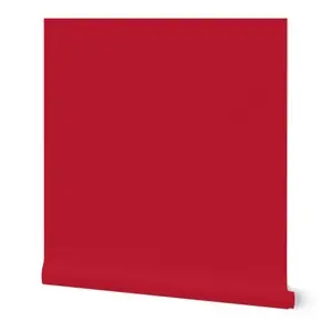 Spoonflower Scarlet Royale 100% Natural Sisal Grasscloth Wallcovering - Red