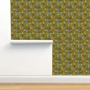 Spoonflower Tonga Hut Pattern Bg 100% Natural Sisal Grasscloth Wallcovering