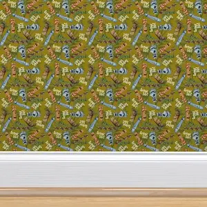Spoonflower Tonga Hut Pattern Bg 100% Natural Sisal Grasscloth Wallcovering