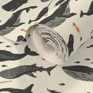 Spoonflower Sea Dive 100% Natural Sisal Grasscloth Wallcovering