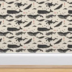 Spoonflower Sea Dive 100% Natural Sisal Grasscloth Wallcovering