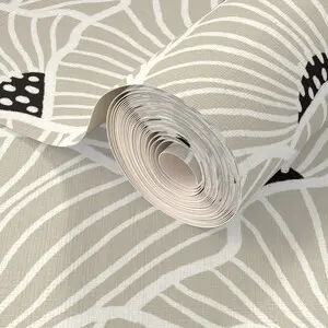 Spoonflower San Diego Light 100% Natural Sisal Grasscloth Wallcovering - White,beige