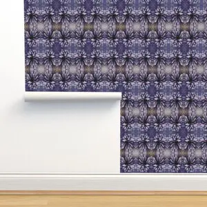 Spoonflower A Leafy Lattice Screen 100% Natural Sisal Grasscloth Wallcovering