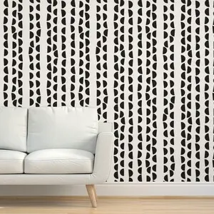 Spoonflower Semicircle Giraffe Legs 100% Natural Sisal Grasscloth Wallcovering - White