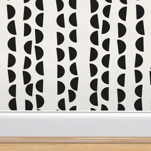 Spoonflower Semicircle Giraffe Legs 100% Natural Sisal Grasscloth Wallcovering - White