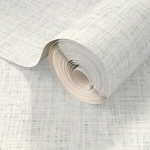 Spoonflower Snow 100% Natural Sisal Grasscloth Wallcovering - White