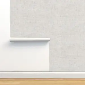 Spoonflower Snow 100% Natural Sisal Grasscloth Wallcovering - White