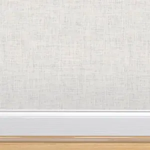 Spoonflower Snow 100% Natural Sisal Grasscloth Wallcovering - White