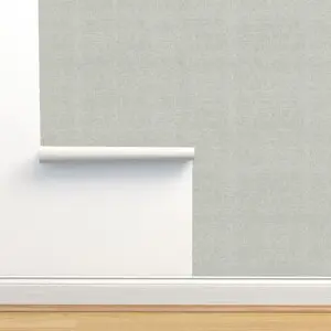 Spoonflower Silver Texture 100% Natural Sisal Grasscloth Wallcovering - Silver,gray,grey