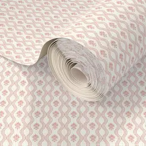 Spoonflower Sod Pinkblock 08 100% Natural Sisal Grasscloth Wallcovering