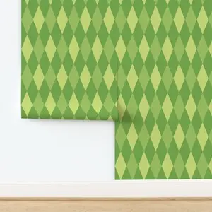 Spoonflower Harlequin Diamond Argyle Custom Pre-pasted Wallpaper