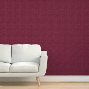 Spoonflower Red Cranberry Solid Custom Pre-pasted Wallpaper