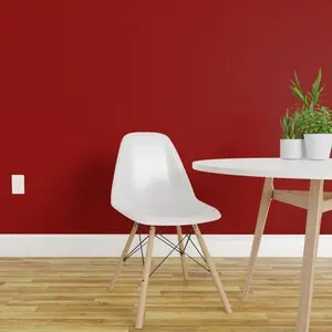 Spoonflower Solid Dark Custom Removable Wallpaper - Red