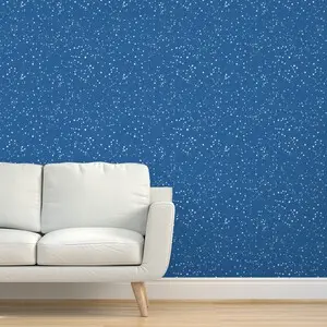 Spoonflower Stars Constellations Custom Removable Wallpaper - Blue