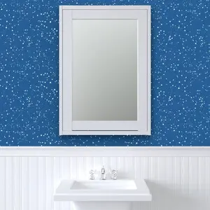 Spoonflower Stars Constellations Custom Removable Wallpaper - Blue