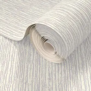 Spoonflower Solid Purple Plain White Texture Small Stripes 100% Natural Sisal Grasscloth Wallcovering - Beige,white