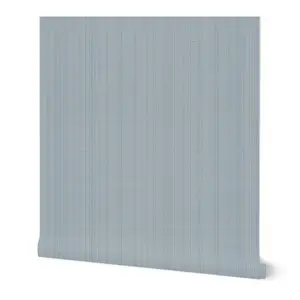 Spoonflower Soft Strie Texture 100% Natural Sisal Grasscloth Wallcovering - Blue