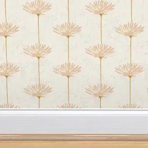 Spoonflower Dandelion Fields 100% Natural Sisal Grasscloth Wallcovering