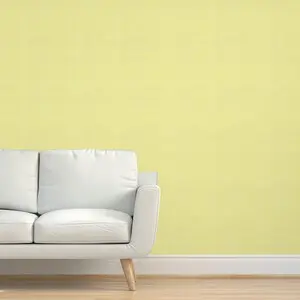 Spoonflower Solid Plain Lemon Dolly With Texture Fresh 100% Natural Sisal Grasscloth Wallcovering - Yellow