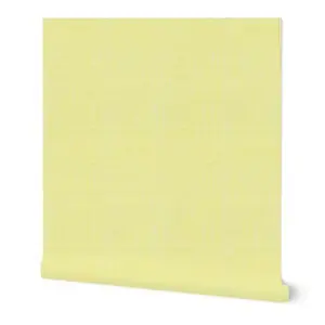 Spoonflower Solid Plain Lemon Dolly With Texture Fresh 100% Natural Sisal Grasscloth Wallcovering - Yellow