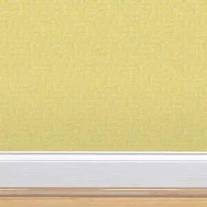Spoonflower Solid Yellow Plain Texture Woven Buttercup Gold 100% Natural Sisal Grasscloth Wallcovering - Gold,yellow