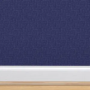 Spoonflower Solid Blue Subtle Modern Abstract Geometric 100% Natural Sisal Grasscloth Wallcovering - Navy,blue
