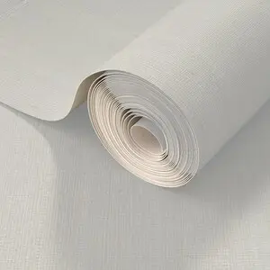 Spoonflower Solid Light Grey 100% Natural Sisal Grasscloth Wallcovering - Gray,grey