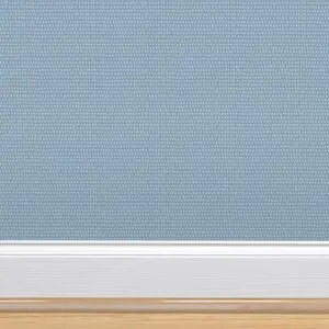 Spoonflower Dashes Classic Blue Light 100% Natural Sisal Grasscloth Wallcovering