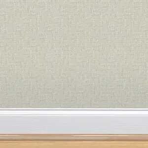 Spoonflower Solid Ivory Plain Texture Woven Light Eagle Beige 100% Natural Sisal Grasscloth Wallcovering - Ivory,beige