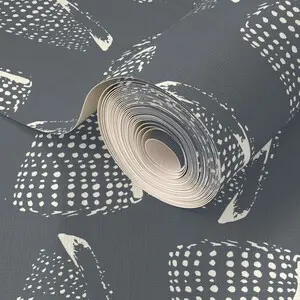 Spoonflower Spotty Cone Shells Elle Ocean 100% Natural Sisal Grasscloth Wallcovering