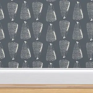Spoonflower Spotty Cone Shells Elle Ocean 100% Natural Sisal Grasscloth Wallcovering