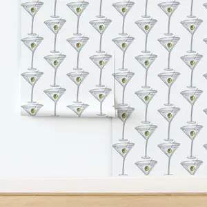 Spoonflower Martini Custom Removable Wallpaper