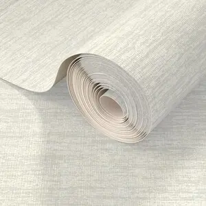 Spoonflower Solid White Plain Horizontal Natural Texture 100% Natural Sisal Grasscloth Wallcovering - Beige,white