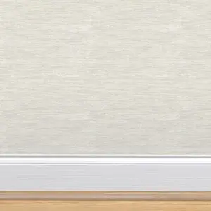 Spoonflower Solid White Plain Horizontal Natural Texture 100% Natural Sisal Grasscloth Wallcovering - Beige,white