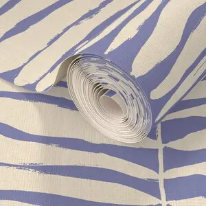 Spoonflower Soul Garden Alga Violeta 100% Natural Sisal Grasscloth Wallcovering - Violet,purple