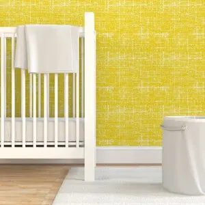 Spoonflower Yellow Texture Custom Pre-pasted Wallpaper