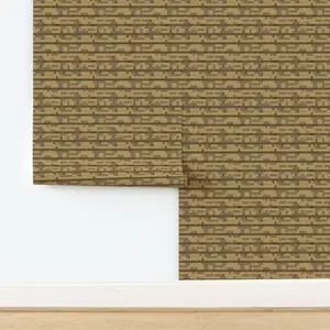 Spoonflower Oak Block Custom Pre-pasted Wallpaper