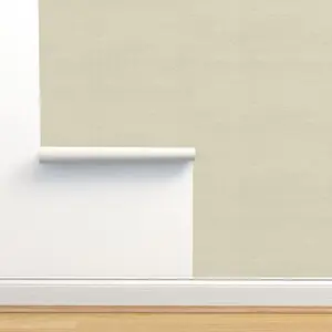 Spoonflower Solid Honeysuckle Cream 100% Natural Sisal Grasscloth Wallcovering - White,beige,ivory