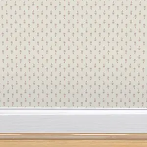 Spoonflower Daisy Block 100% Natural Sisal Grasscloth Wallcovering