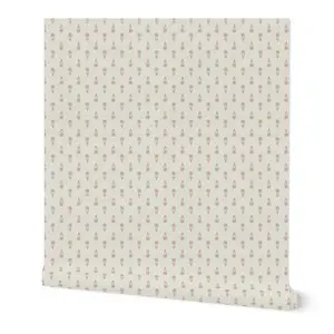 Spoonflower Daisy Block 100% Natural Sisal Grasscloth Wallcovering