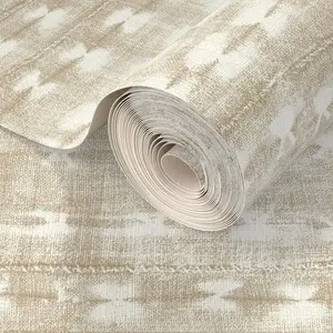 Spoonflower Rustic Sand Dye 100% Natural Sisal Grasscloth Wallcovering - Beige,gray,white