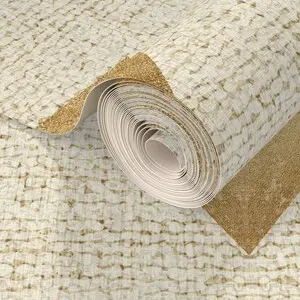 Spoonflower Triangle Gold Texture Boho 100% Natural Sisal Grasscloth Wallcovering