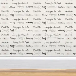 Spoonflower Days On The Lake 100% Natural Sisal Grasscloth Wallcovering