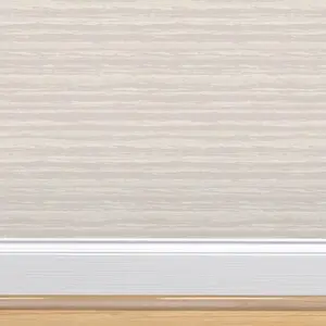 Spoonflower Solid Ivory Plain Texture Horizontal Stripes 100% Natural Sisal Grasscloth Wallcovering - White,gray,ivory