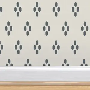 Spoonflower Stella Dot Slate 100% Natural Sisal Grasscloth Wallcovering