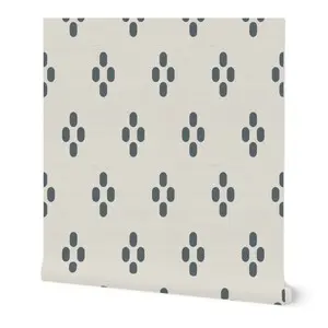 Spoonflower Stella Dot Slate 100% Natural Sisal Grasscloth Wallcovering
