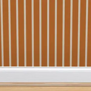 Spoonflower Ochre Thin Stripes 100% Natural Sisal Grasscloth Wallcovering