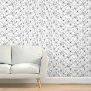 Spoonflower Star Science Teacher Scientists Atom Custom Pre-pasted Wallpaper